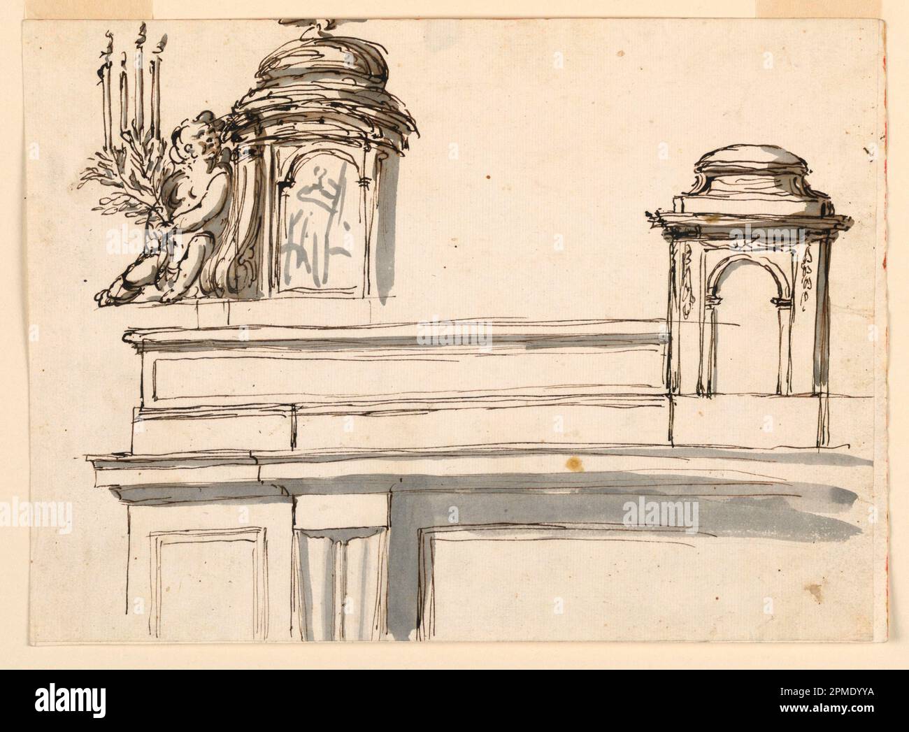 Drawing, Designs for an Altar Mensa; Designed by Giuseppe Barberi ...