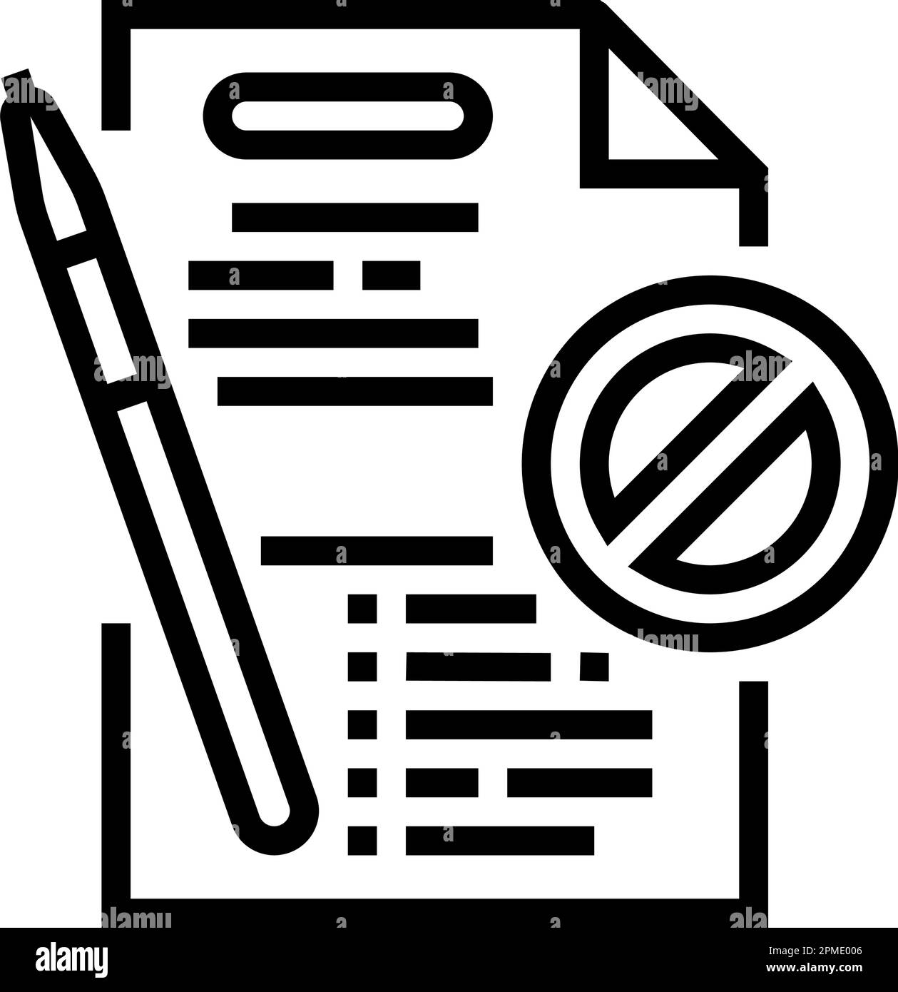 document reject line icon vector illustration Stock Vector Image & Art ...