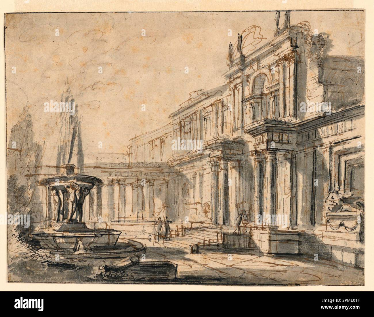 French Drawing Courtyard French Courtyard, Meudon