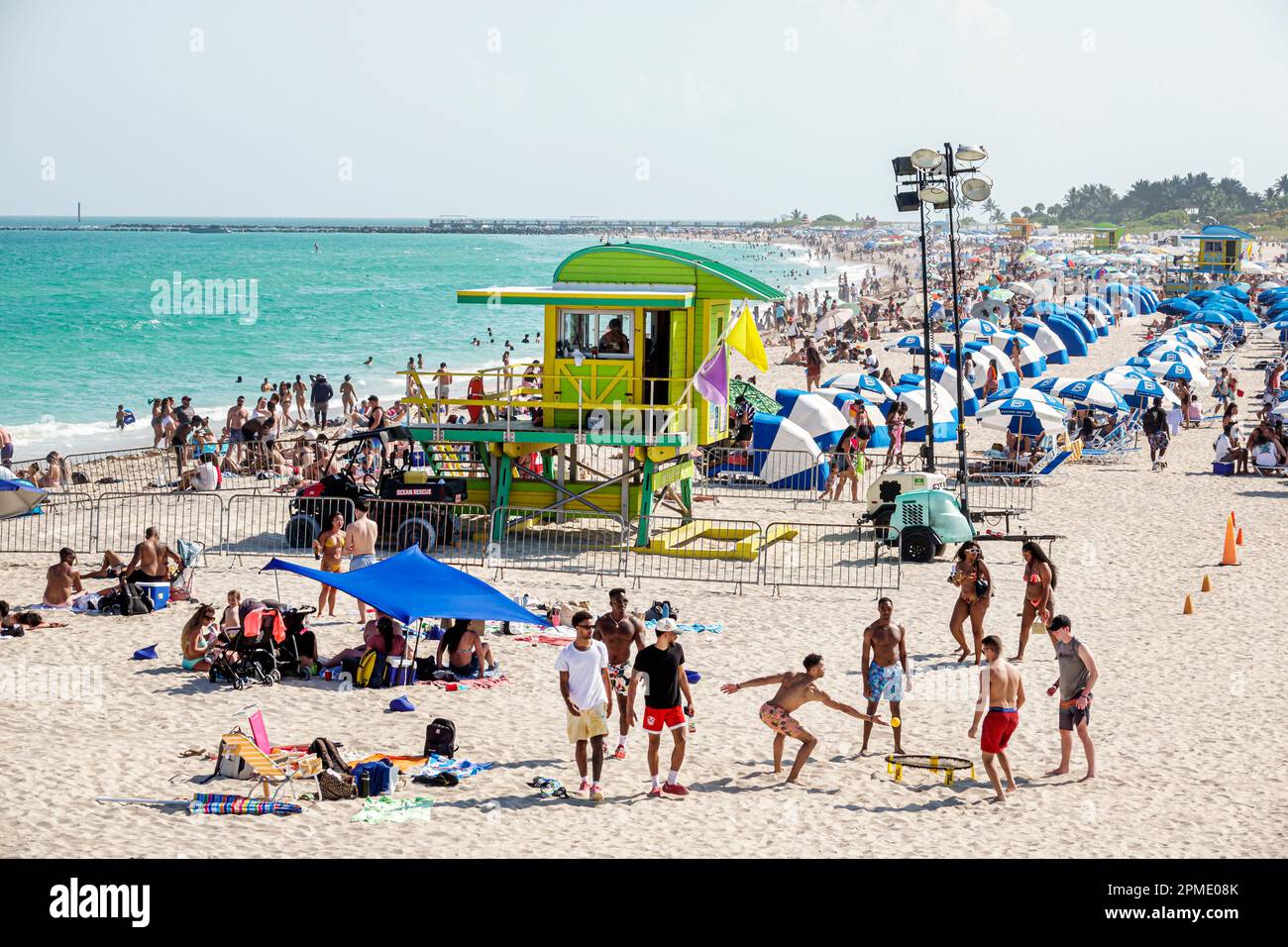Miami Beach Florida,Atlantic Ocean shore,Spring Break Breakers ...