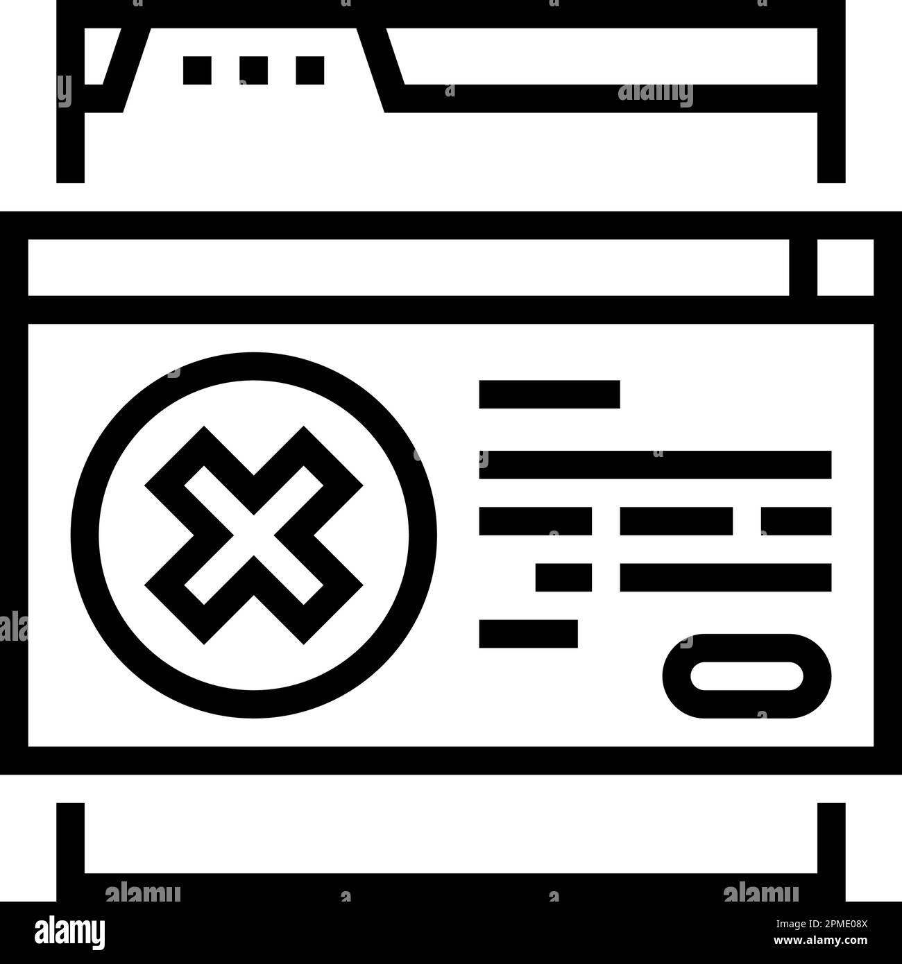 file deny line icon vector illustration Stock Vector Image & Art - Alamy