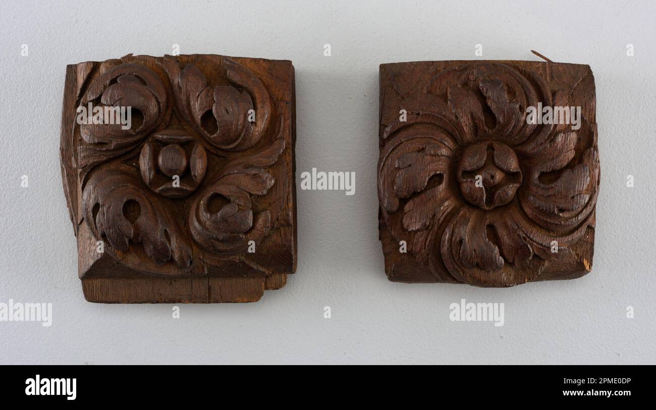 Block, Corner; wood, carved, oak Stock Photo - Alamy