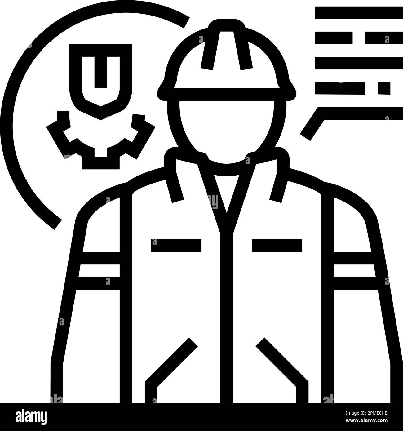 regulator scientist worker line icon vector illustration Stock Vector ...
