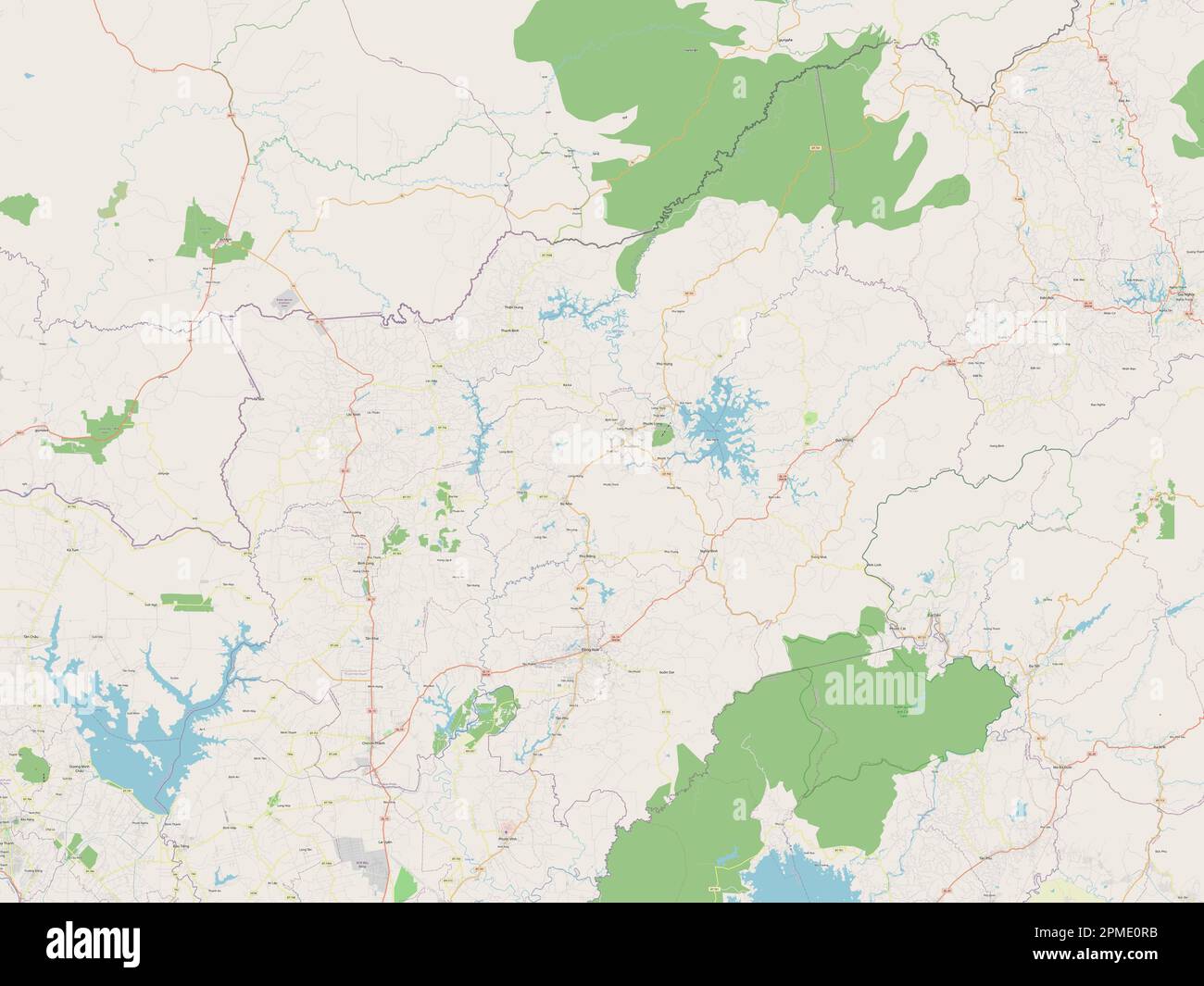 Binh Phuoc, province of Vietnam. Open Street Map Stock Photo - Alamy