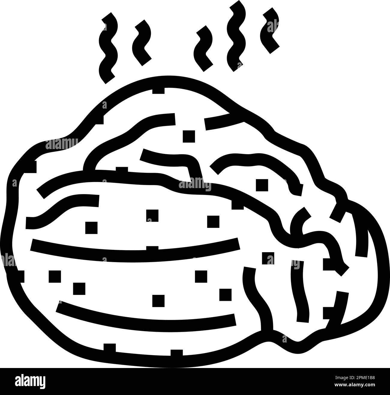 ham smoked line icon vector illustration Stock Vector Image & Art - Alamy