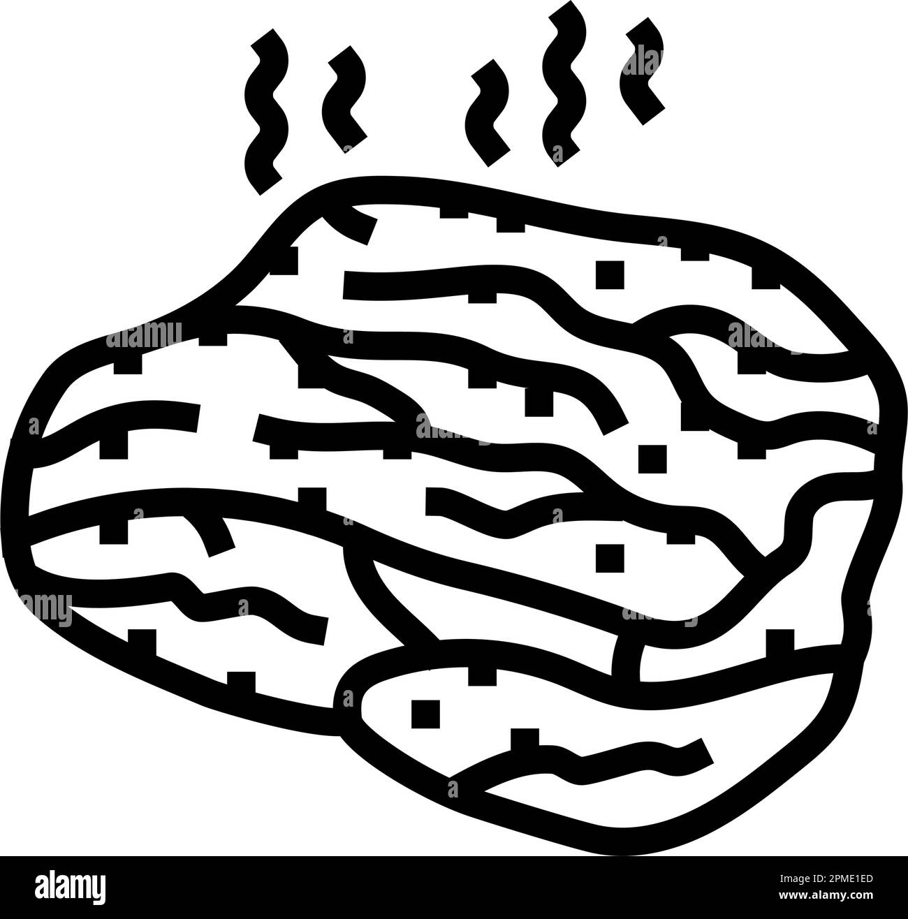 meat smoked line icon vector illustration Stock Vector Image & Art - Alamy