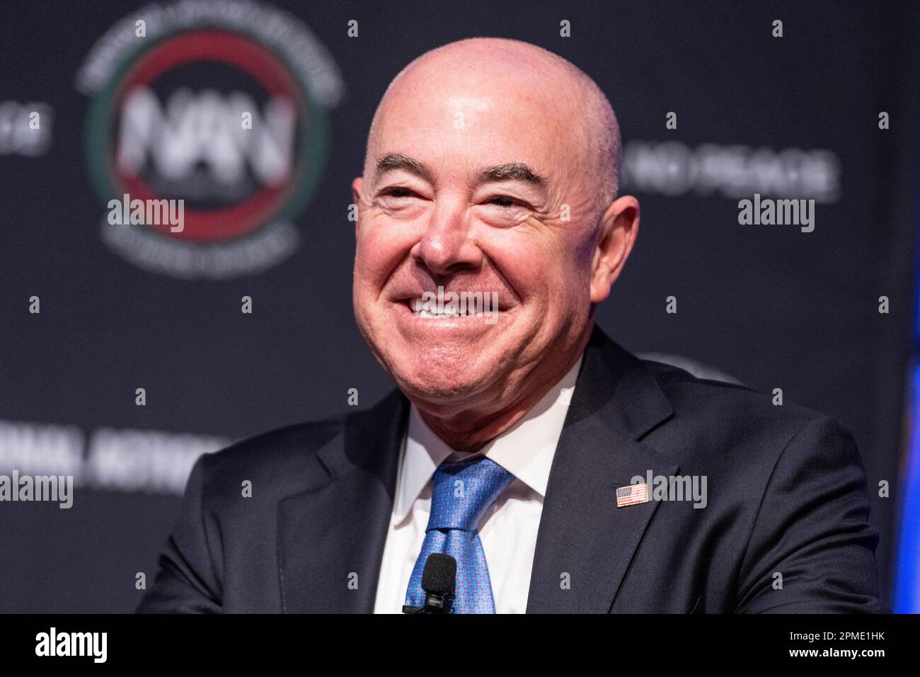 New York, USA. 12th Apr, 2023. Secretary Alejandro Mayorkas Department ...