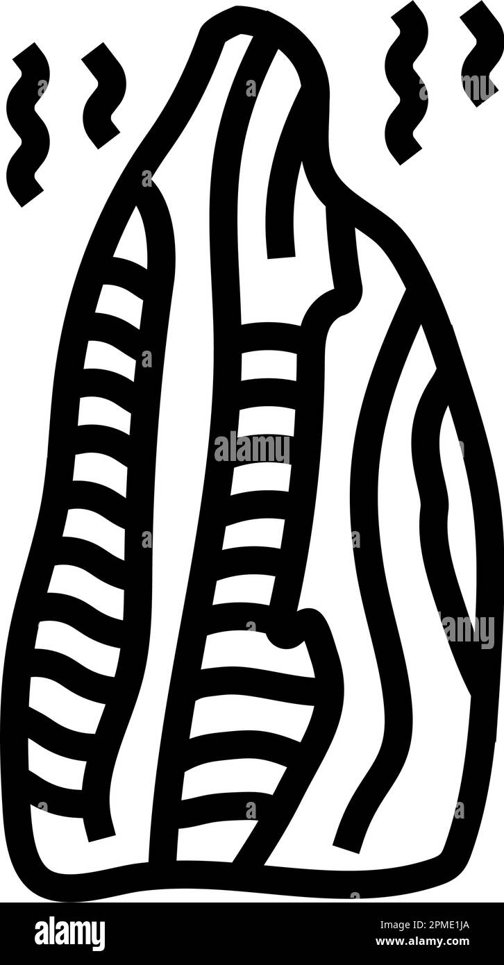 salmon smoked line icon vector illustration Stock Vector Image & Art ...