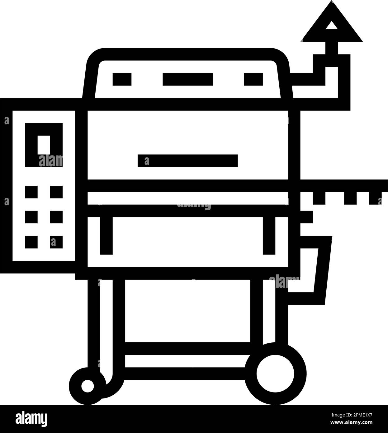 smoker meat line icon vector illustration Stock Vector Image & Art - Alamy