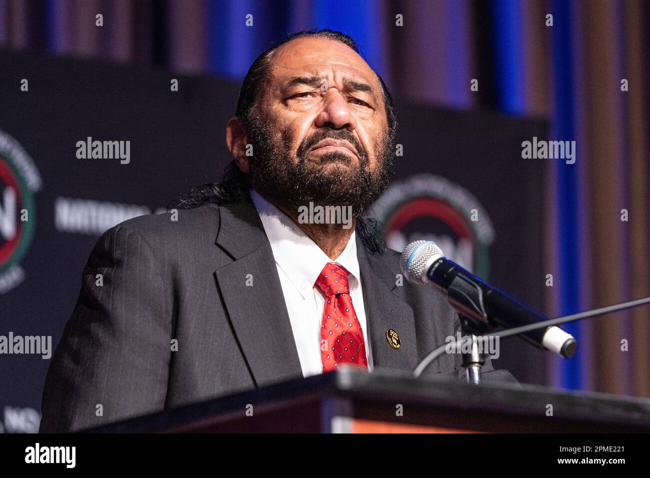 New York, USA. 12th Apr, 2023. Congressman Al Green speaks during NAN ...
