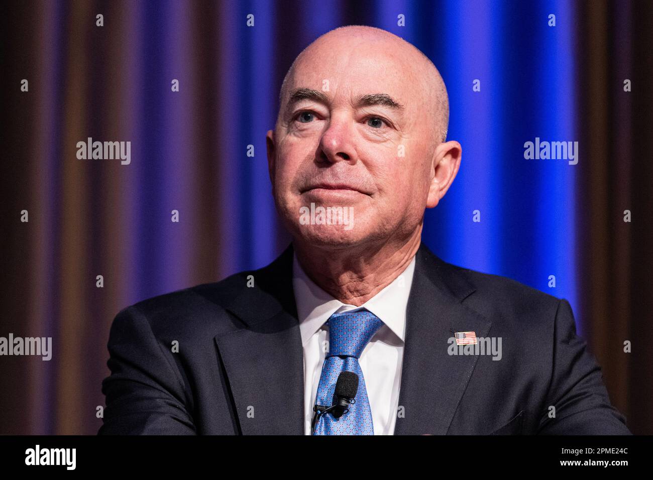 New York, USA. 12th Apr, 2023. Secretary Alejandro Mayorkas Department ...