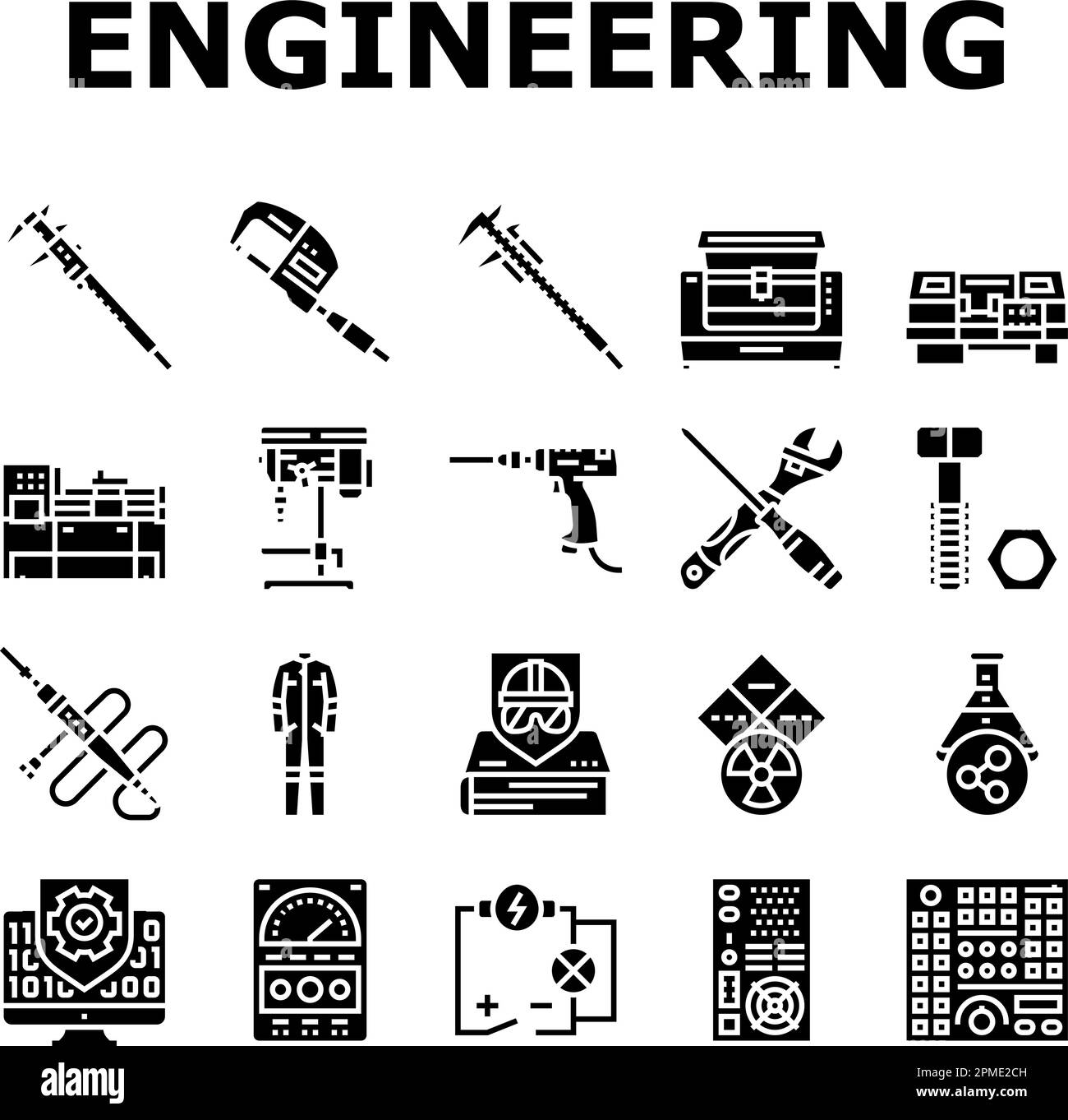 engineering tool work wrench icons set vector Stock Vector Image & Art ...
