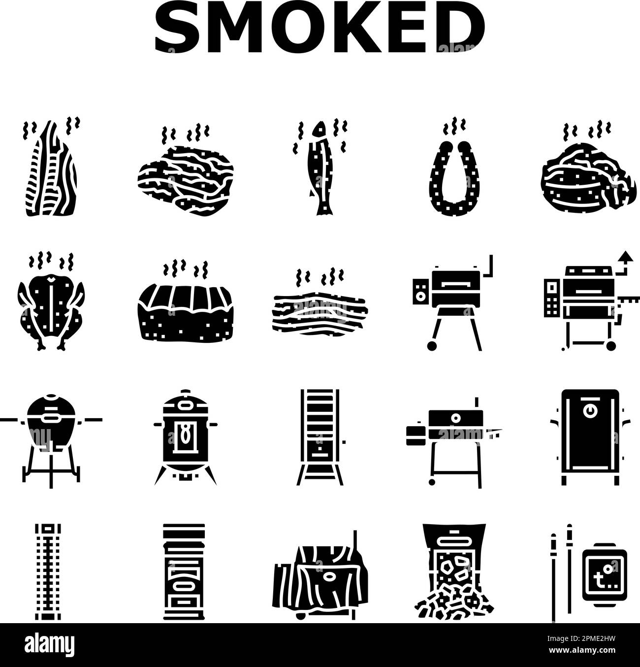 Smoked meat product ham Black and White Stock Photos & Images - Alamy