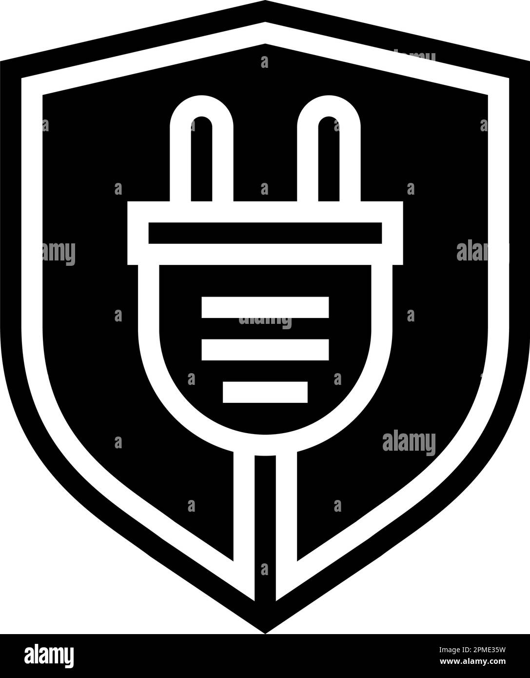 safety electricity glyph icon vector illustration Stock Vector Image ...