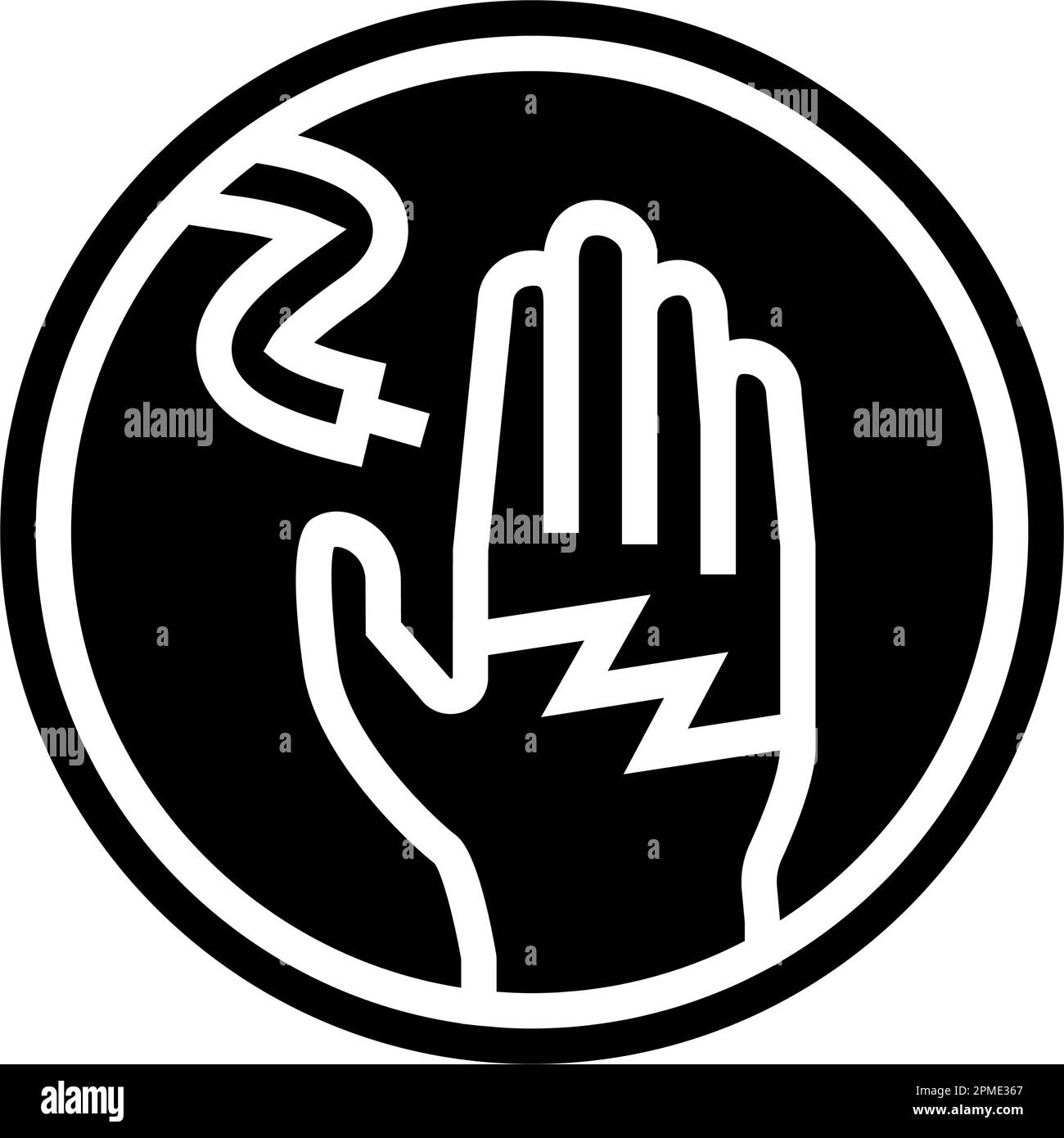 voltage electricity glyph icon vector illustration Stock Vector Image ...