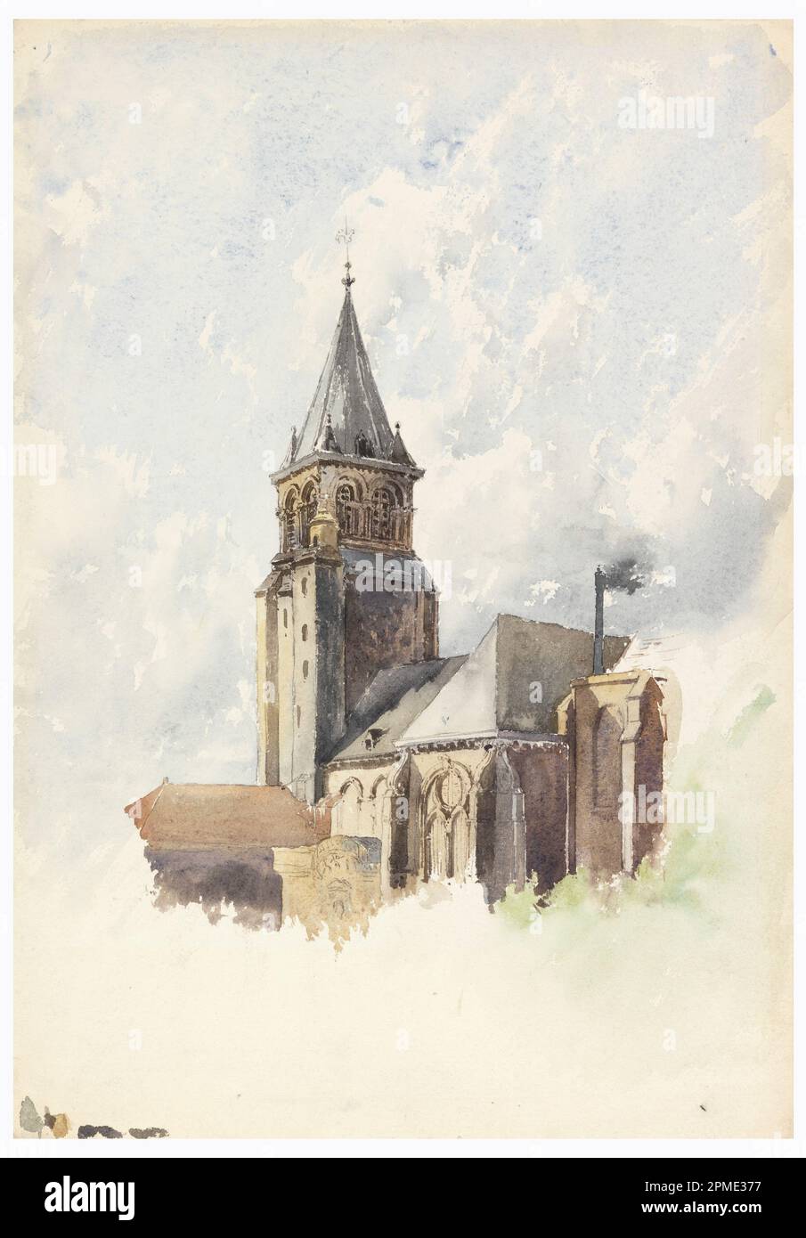 Drawing, Saint Germain-des-Prés, Paris; Whitney Warren Jr. (American ...
