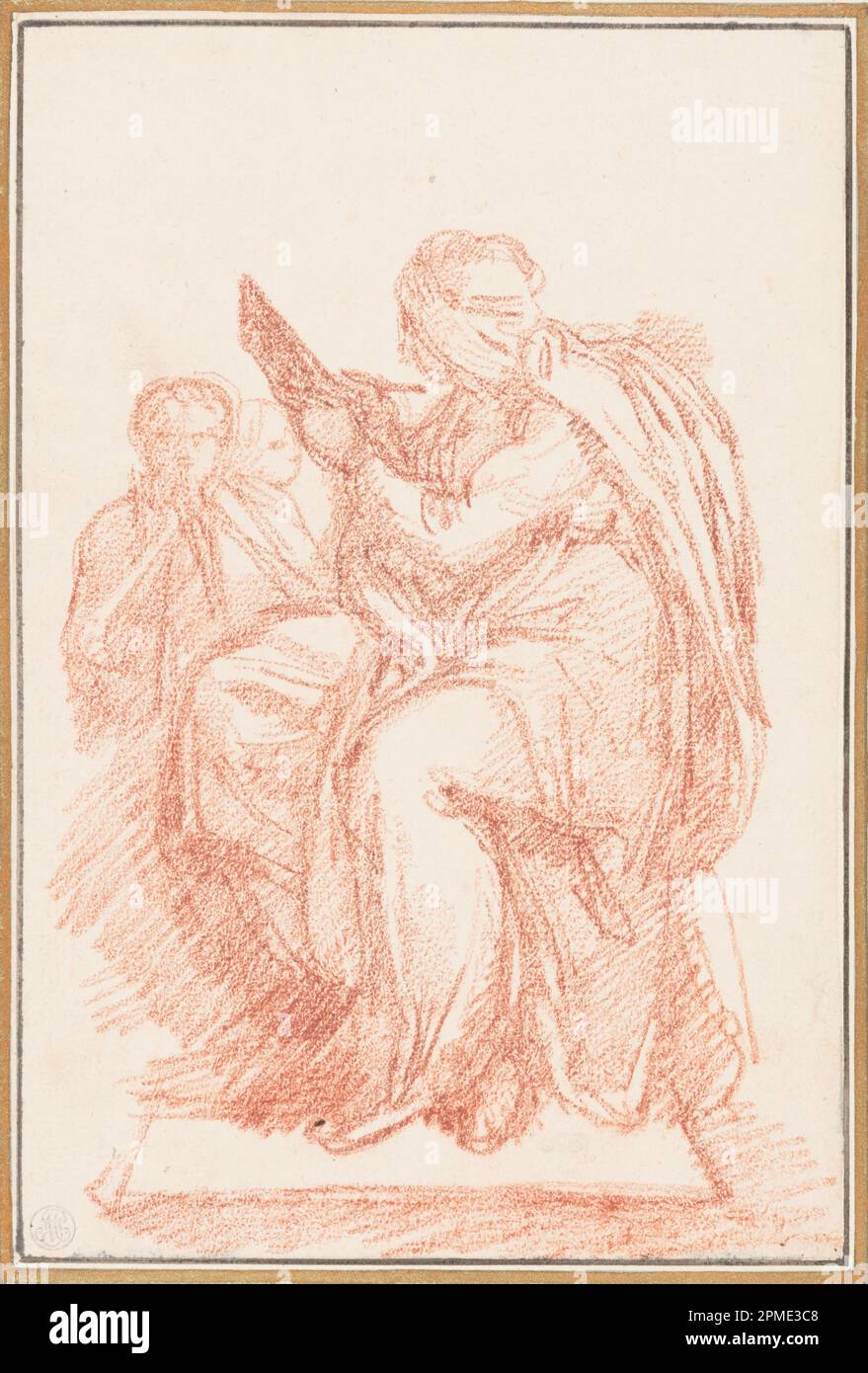 Drawing, The Persian Sibyl from Sistine Chapel ceiling; Jean-Robert ...