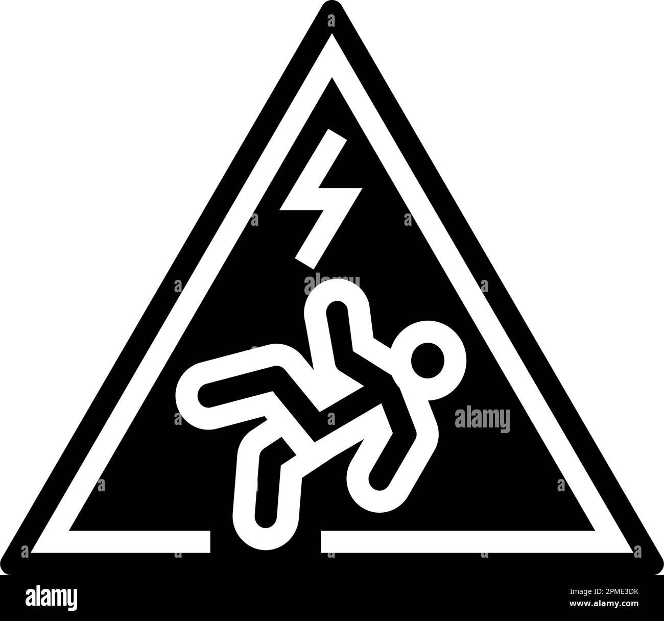 hazard electricity glyph icon vector illustration Stock Vector Image ...