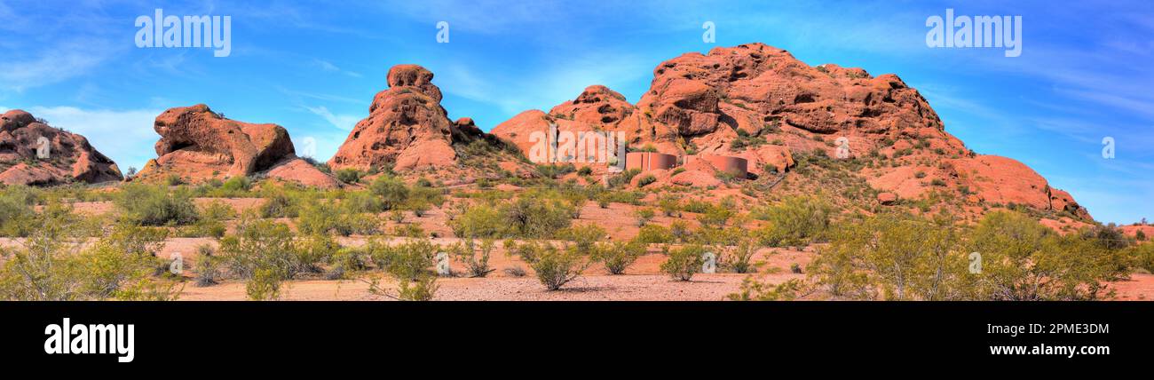Papago park and water storage tanks Phoenix Arizona Stock Photo - Alamy