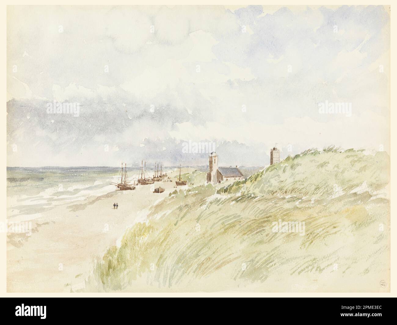 Drawing, The Shore at Kativigh, Holland; Whitney Warren Jr. (American ...