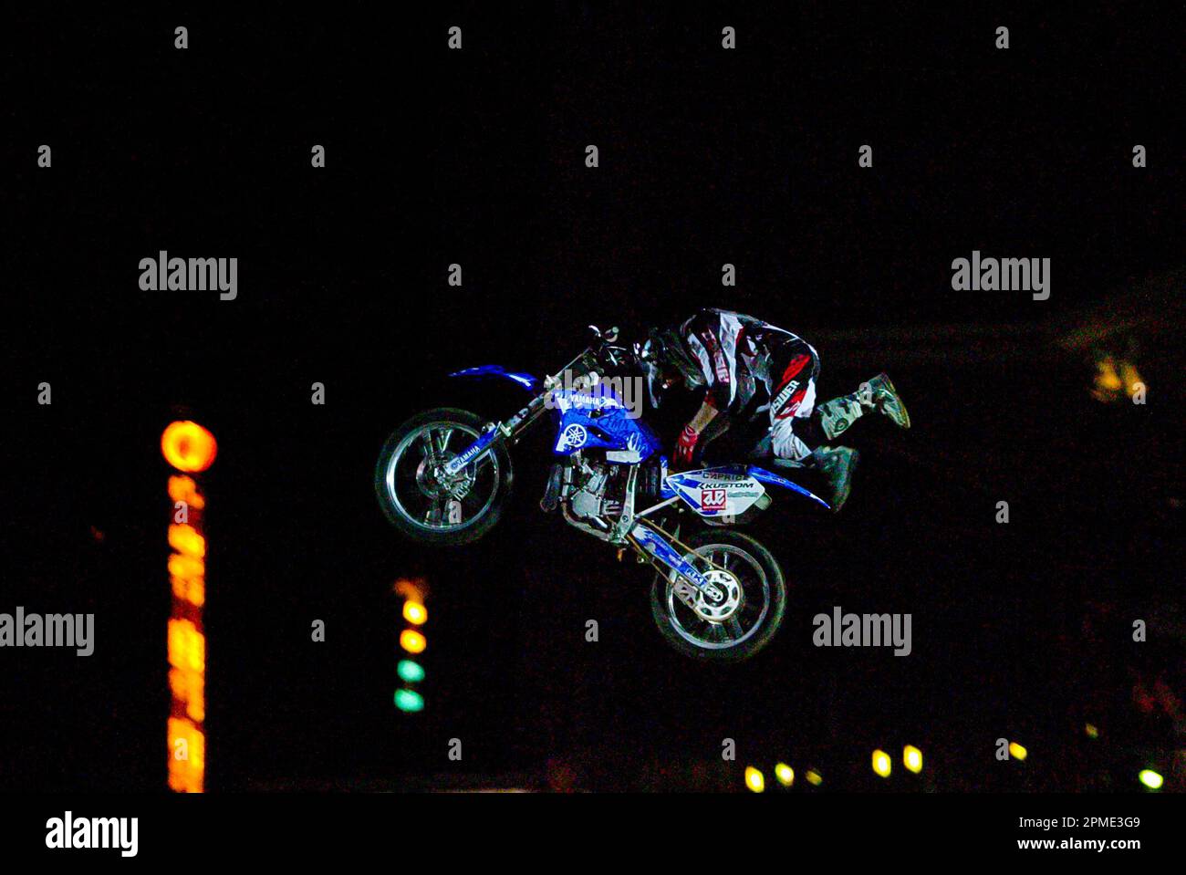 Motorcycle stunt riding at the 2007 Royal Easter Show in Sydney ...