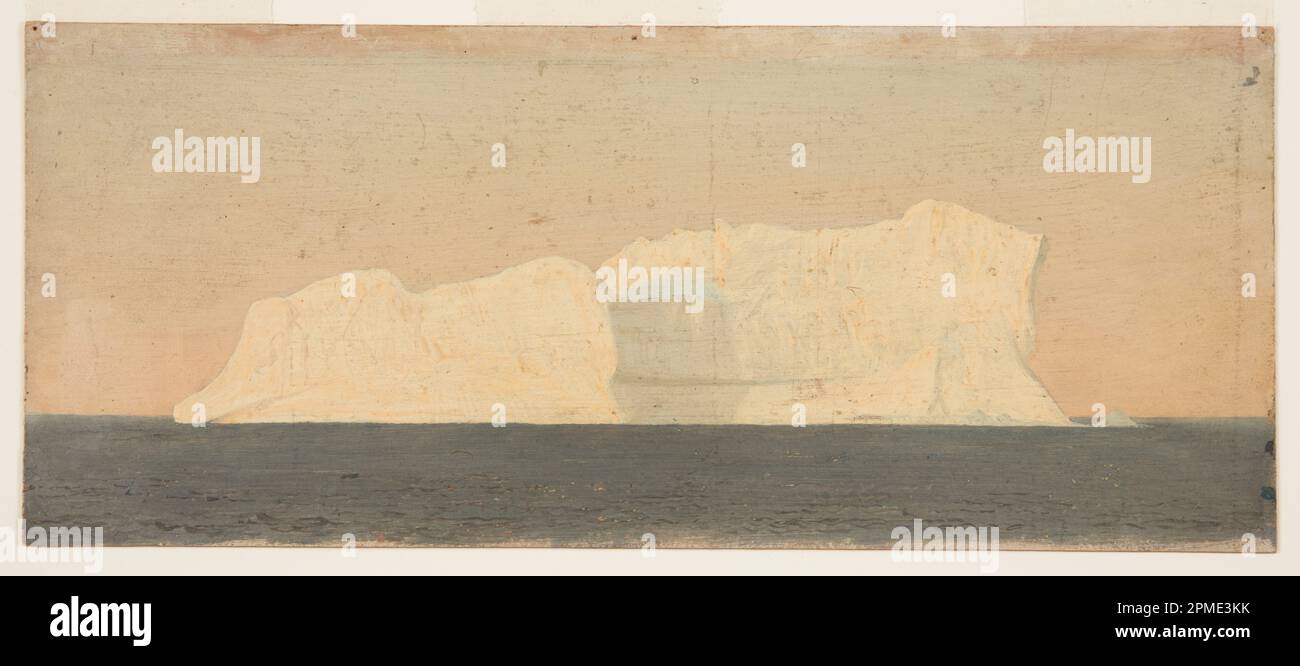Drawing, Floating Iceberg, Labrador; Frederic Edwin Church (American ...