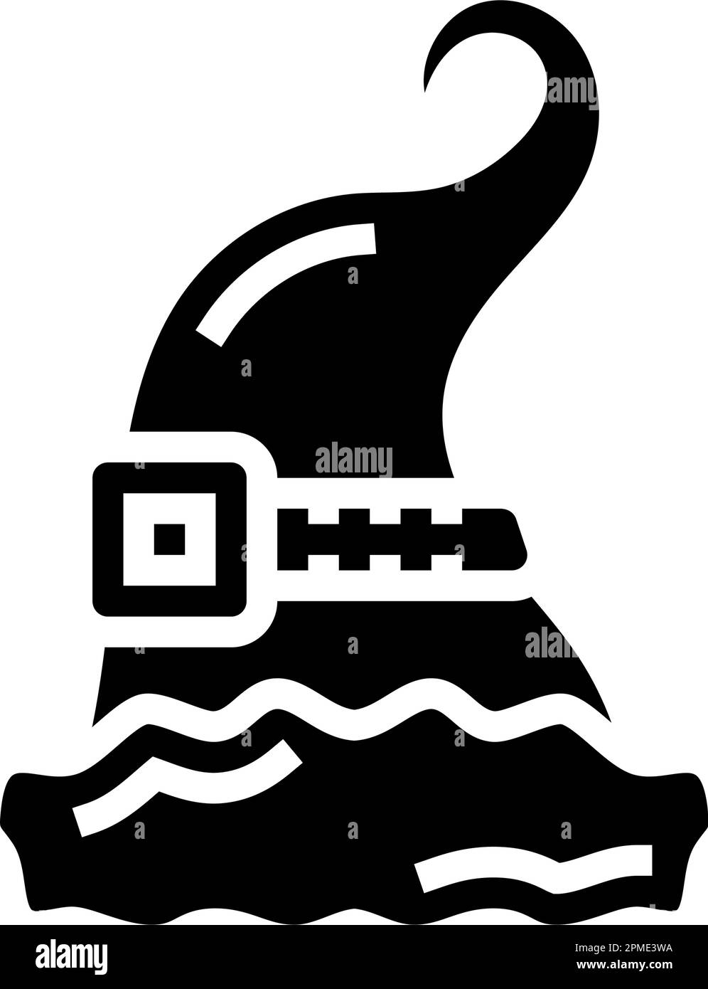 hat elf santa glyph icon vector illustration Stock Vector Image & Art ...