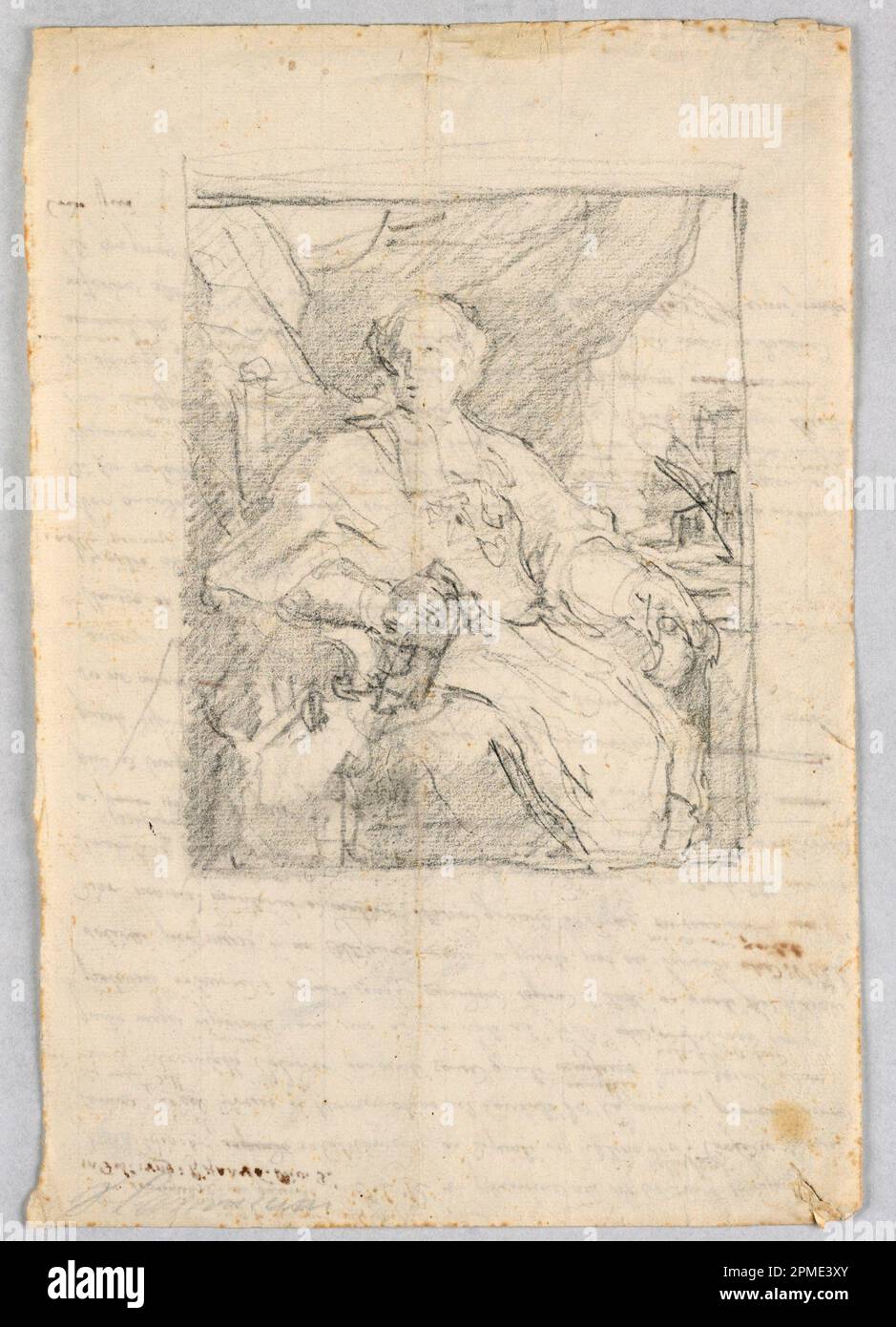 Drawing, Portrait Sketch; Architect: Giuseppe Barberi (Italian, 1746 ...