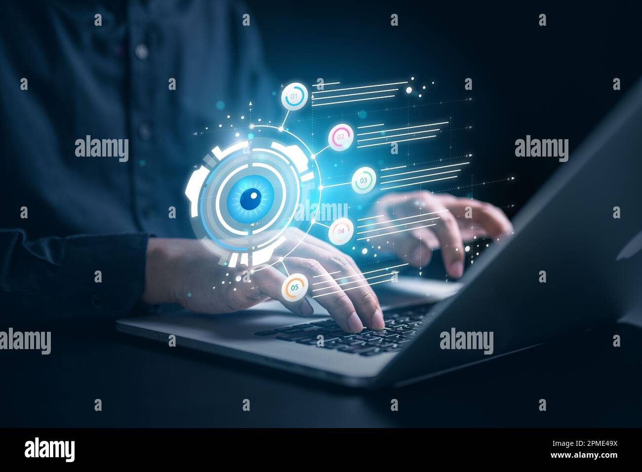 business analysis chart KPI Data icon technology Stock Photo - Alamy