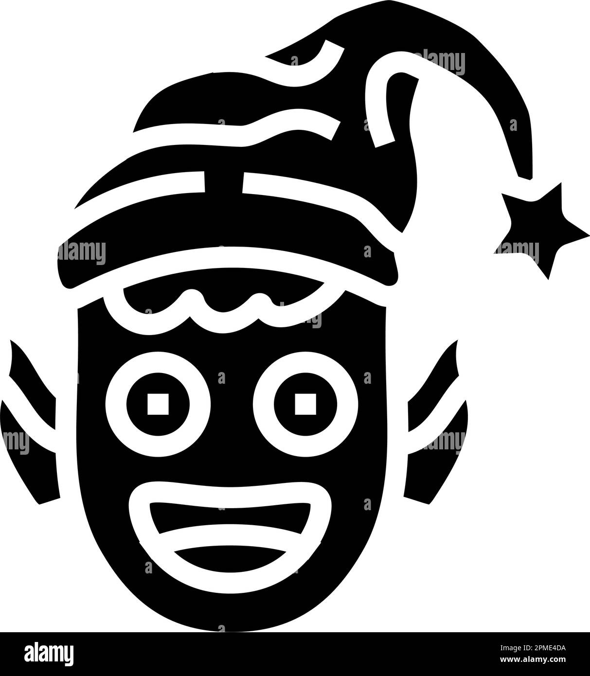 head elf christmas cute glyph icon vector illustration Stock Vector ...