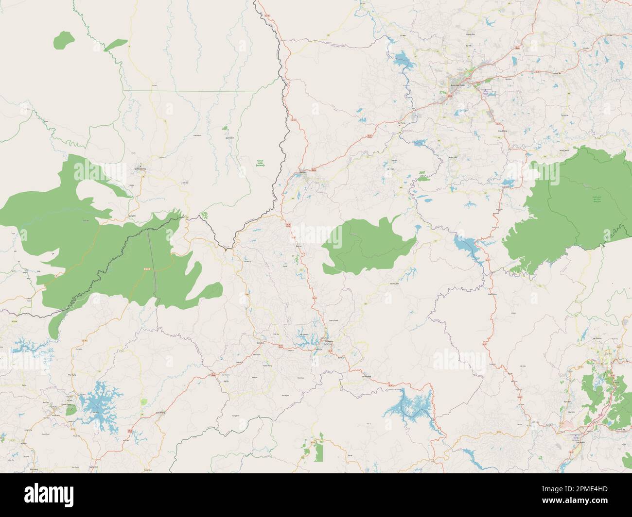 ak Nong, province of Vietnam. Open Street Map Stock Photo - Alamy