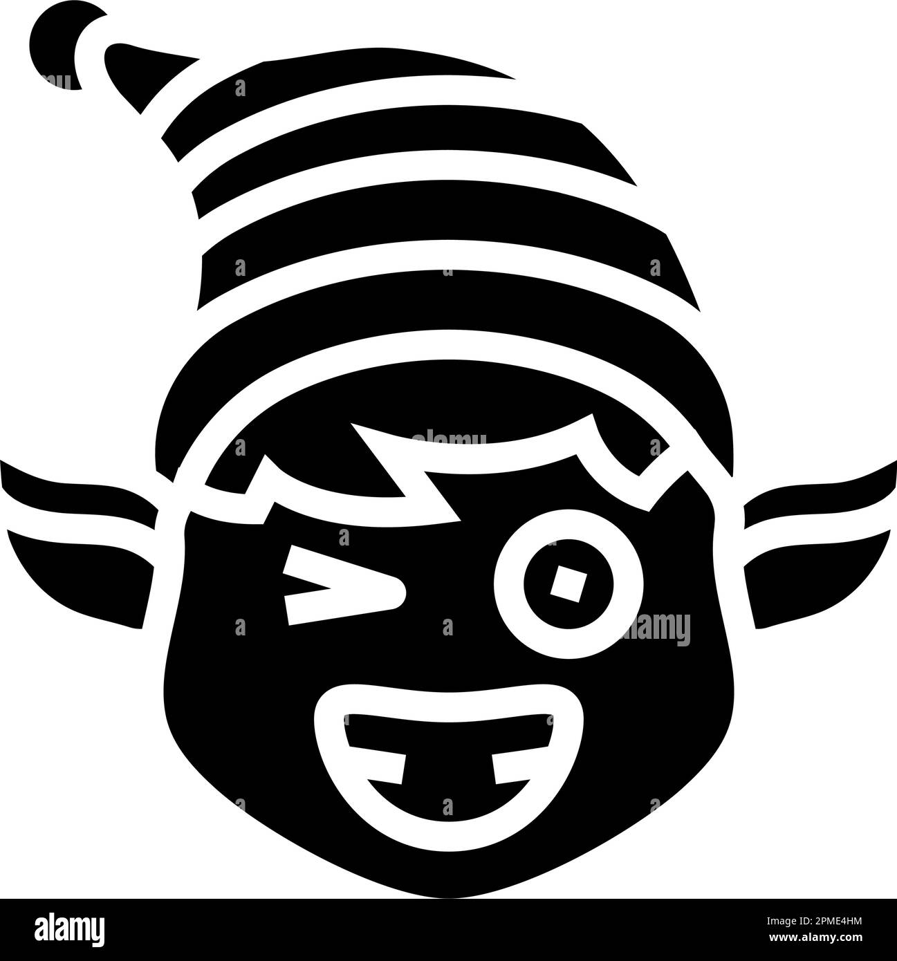 head elf funny glyph icon vector illustration Stock Vector Image & Art ...