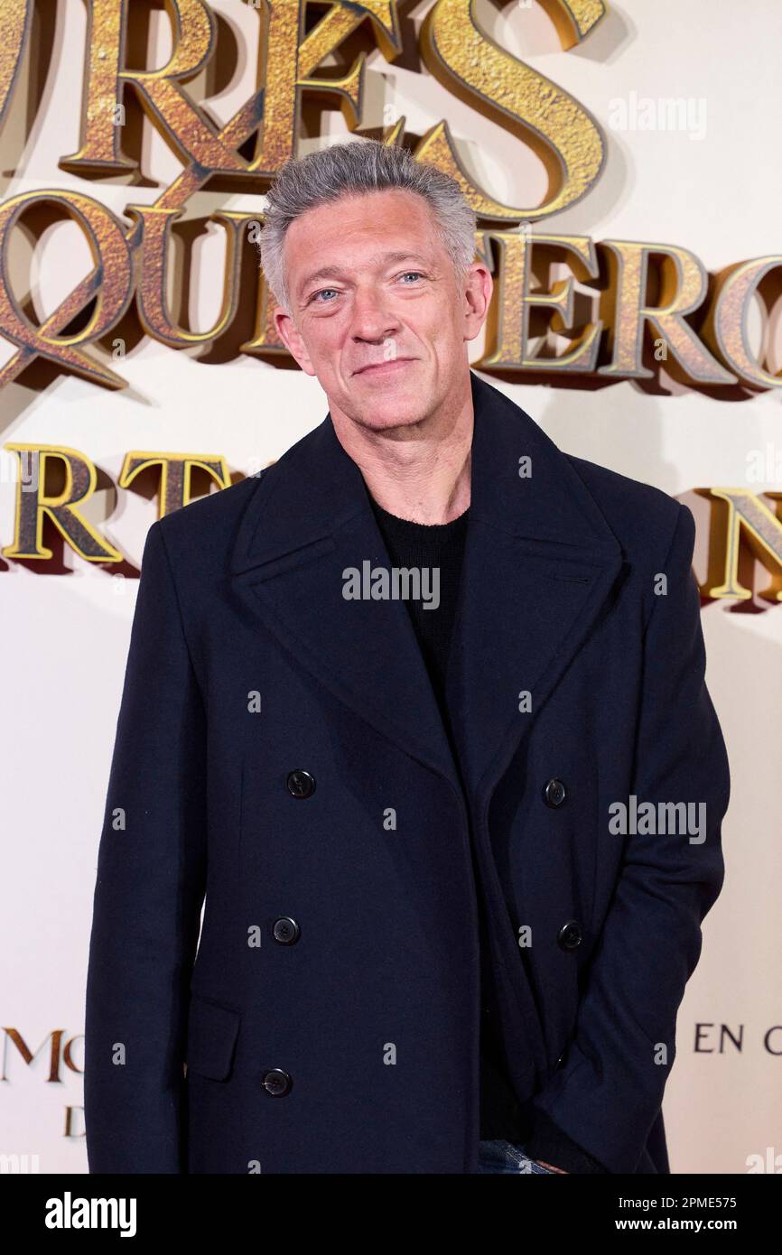 Madrid, Spain. 12th Apr, 2023. Vincent Cassel attends 'The Three ...