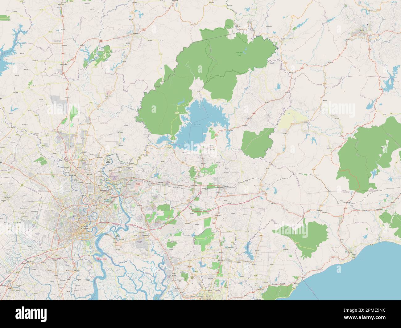 ong Nai, province of Vietnam. Open Street Map Stock Photo - Alamy