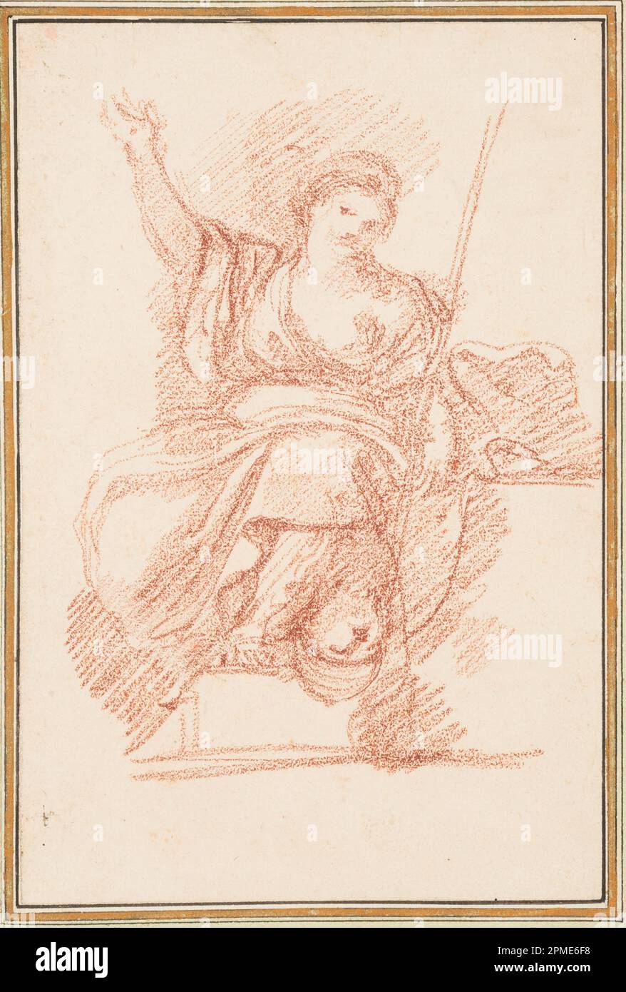 Drawing, Seated allegorical figure; Jean-Robert Ango (French, active in ...