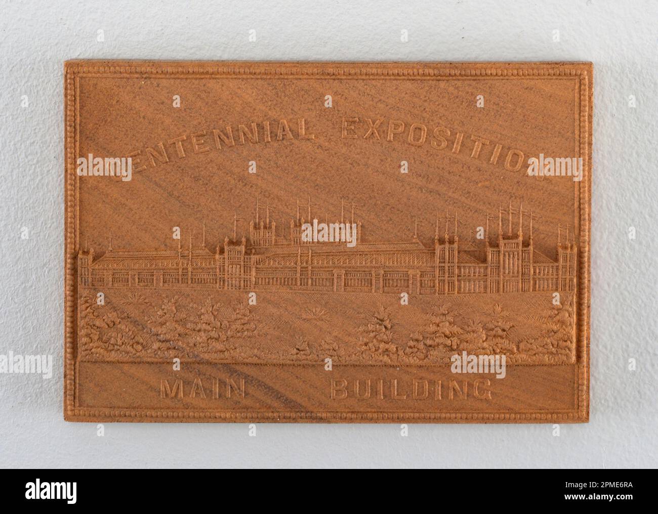 commemorative Plaque; USA; wood, pressed Stock Photo - Alamy
