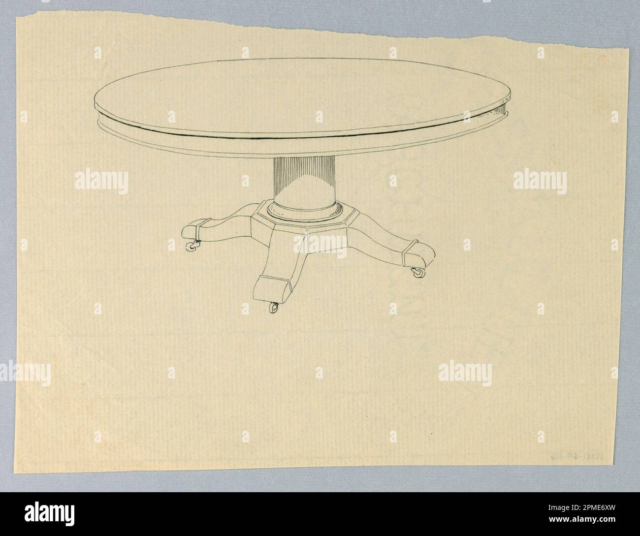 Drawing, Design for a Round Table on Molded Base; Designed by A.N ...