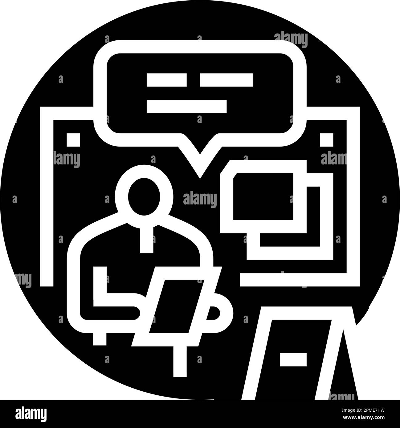 expert witness evidence crime glyph icon vector illustration Stock ...