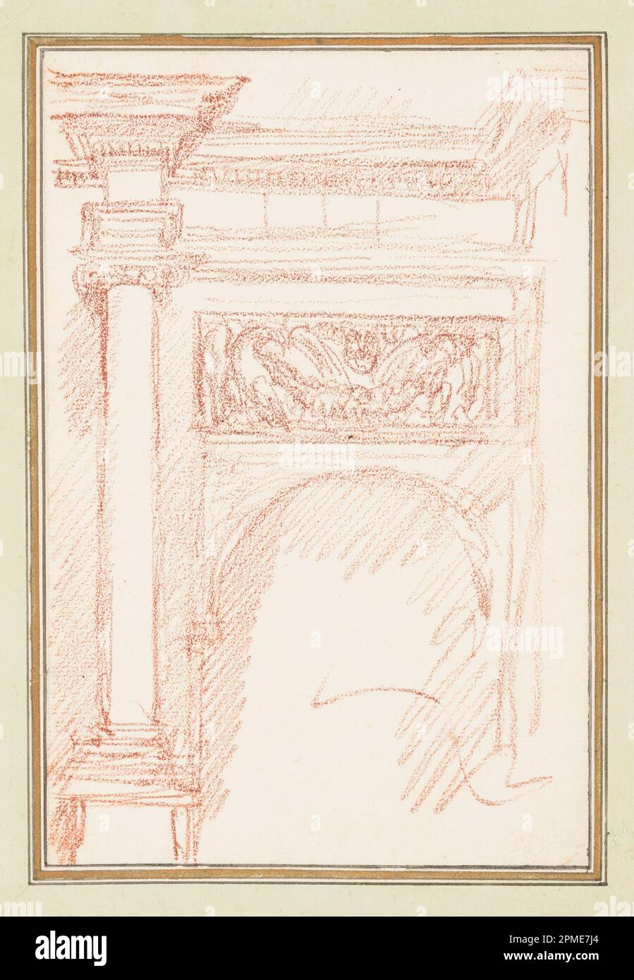 Renaissance architectural detail this is a drawing i hi-res stock ...