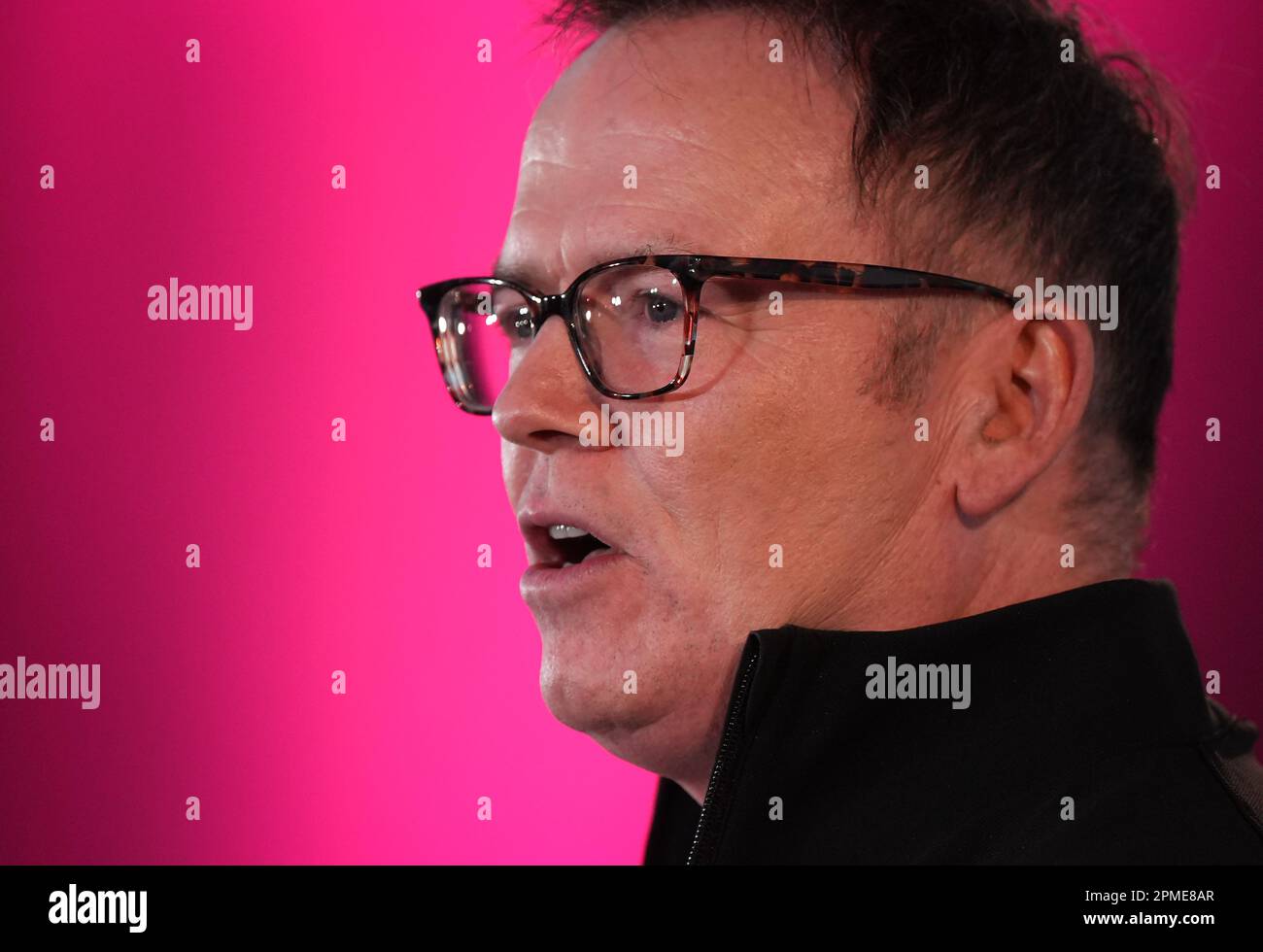 Surrey, Canada. 12th Apr, 2023. BC United Leader Kevin Falcon speaks ...