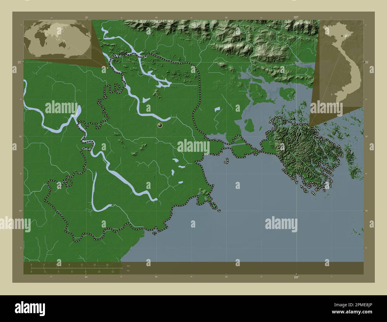 Hai Phong, city|municipality|thanh pho of Vietnam. Elevation map ...