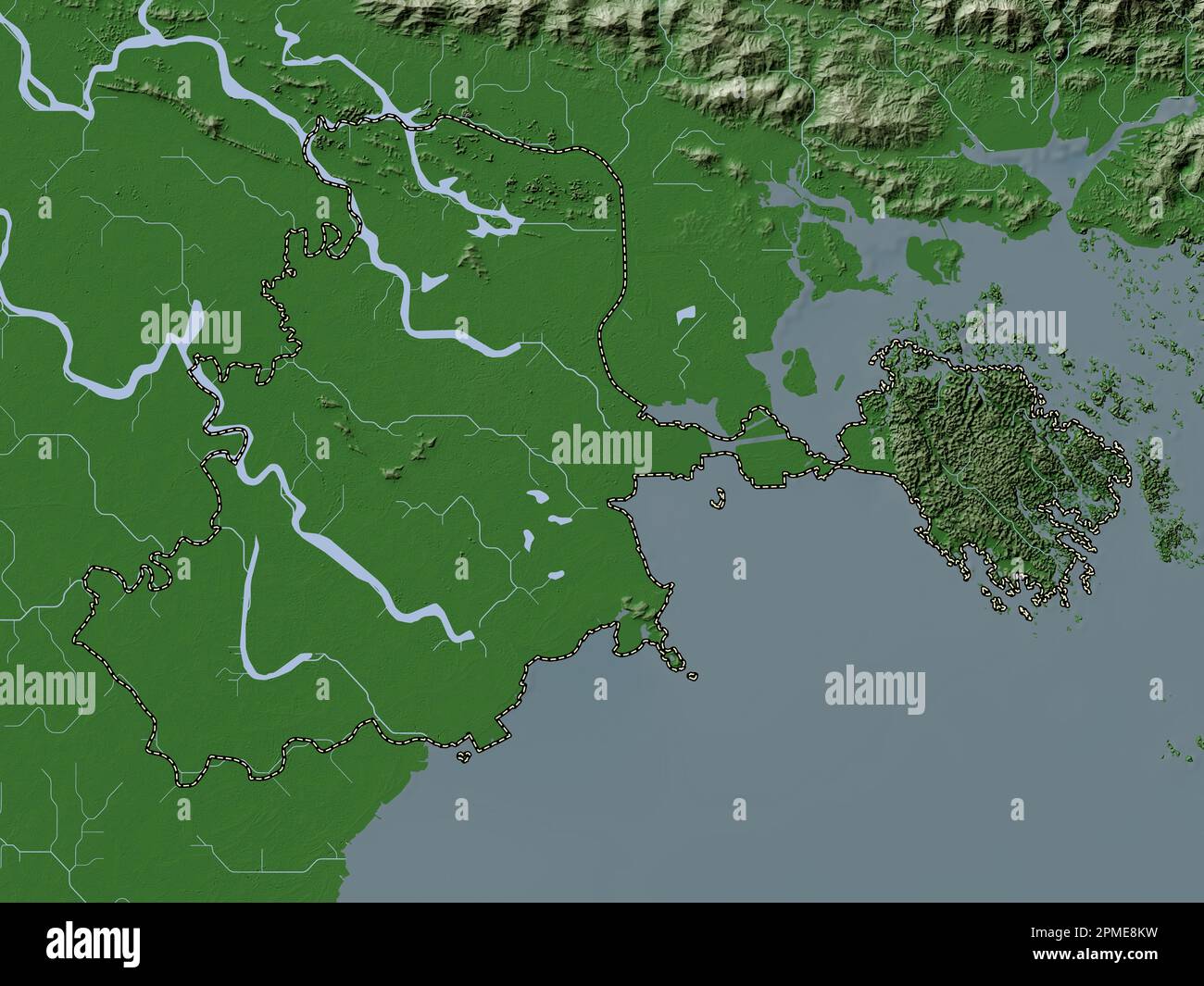 Hai Phong, city|municipality|thanh pho of Vietnam. Elevation map ...