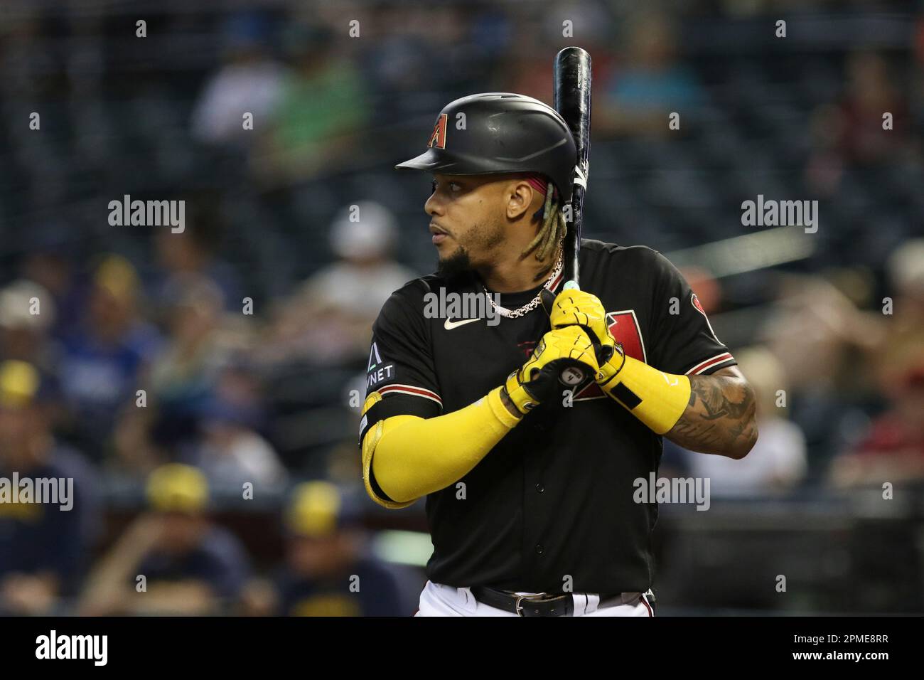 PHOENIX, AZ - APRIL 12: Arizona Diamondbacks second baseman Ketel Marte ...