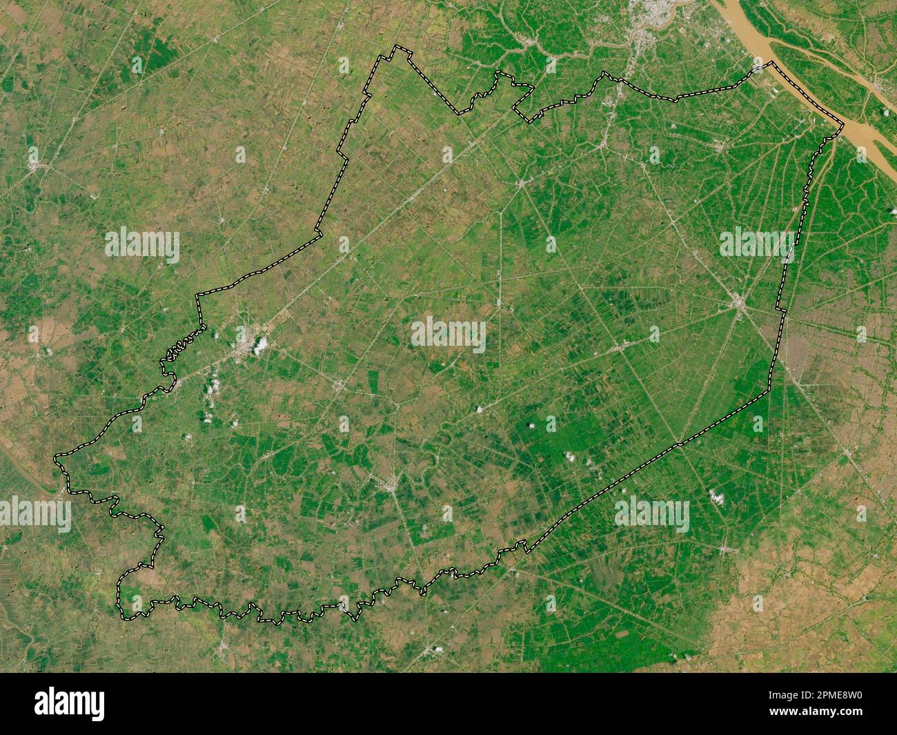 Hau Giang, province of Vietnam. High resolution satellite map Stock Photo - Alamy