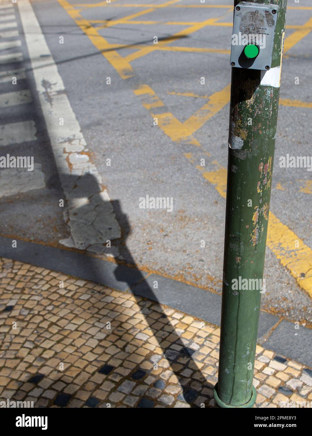 Coimbra, Portugal. 31st Mar, 2023. A pedestrian traffic light with a ...