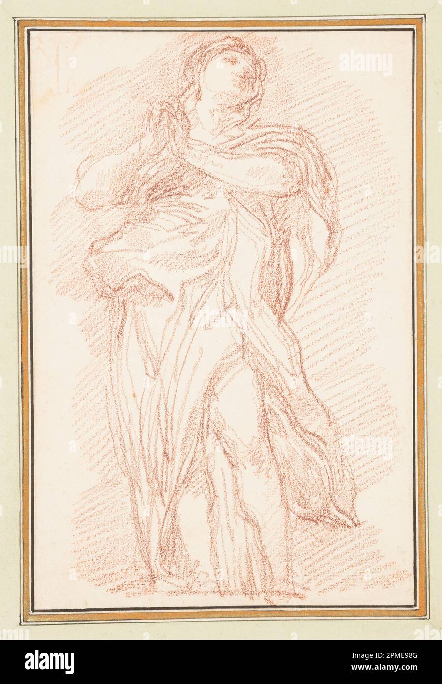 Drawing, St. Mary of Egypt from St. Peter's colonnade; Jean-Robert Ango ...