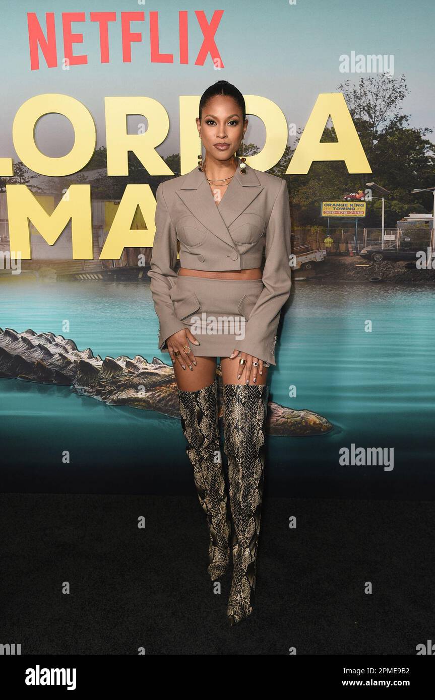 Lex Scott Davis arrives at the premiere of "Florida Man" on Wednesday, April 12, 2023, in Los ...