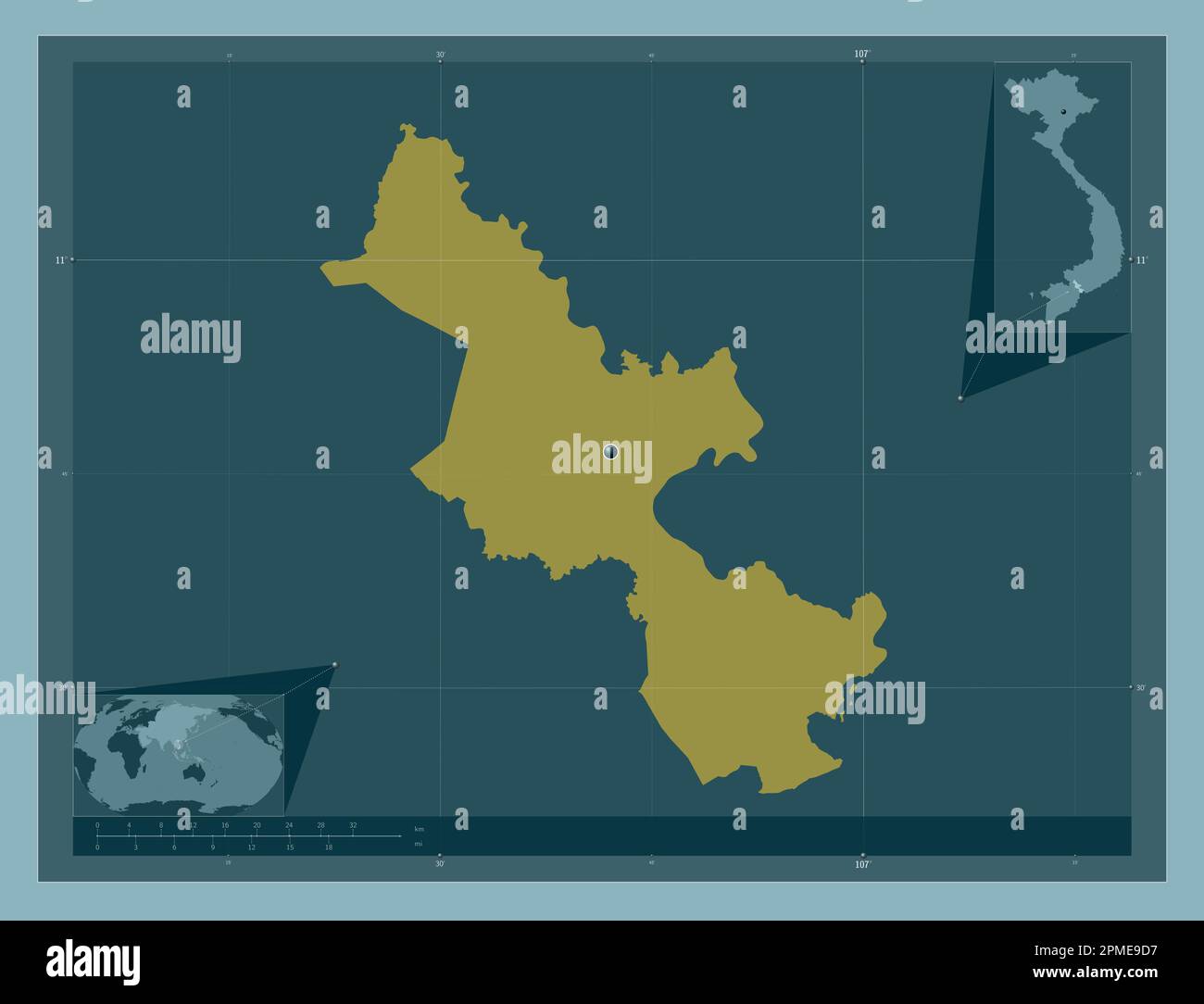 Ho Chi Minh, city|municipality|thanh pho of Vietnam. Solid color shape ...