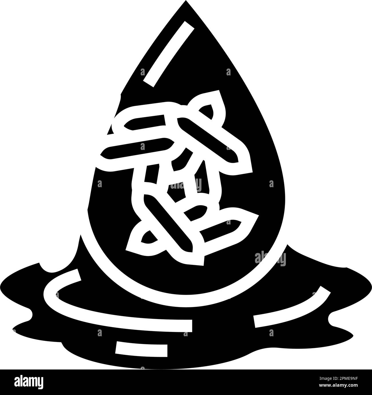 rice bran oil liquid yellow glyph icon vector illustration Stock Vector ...