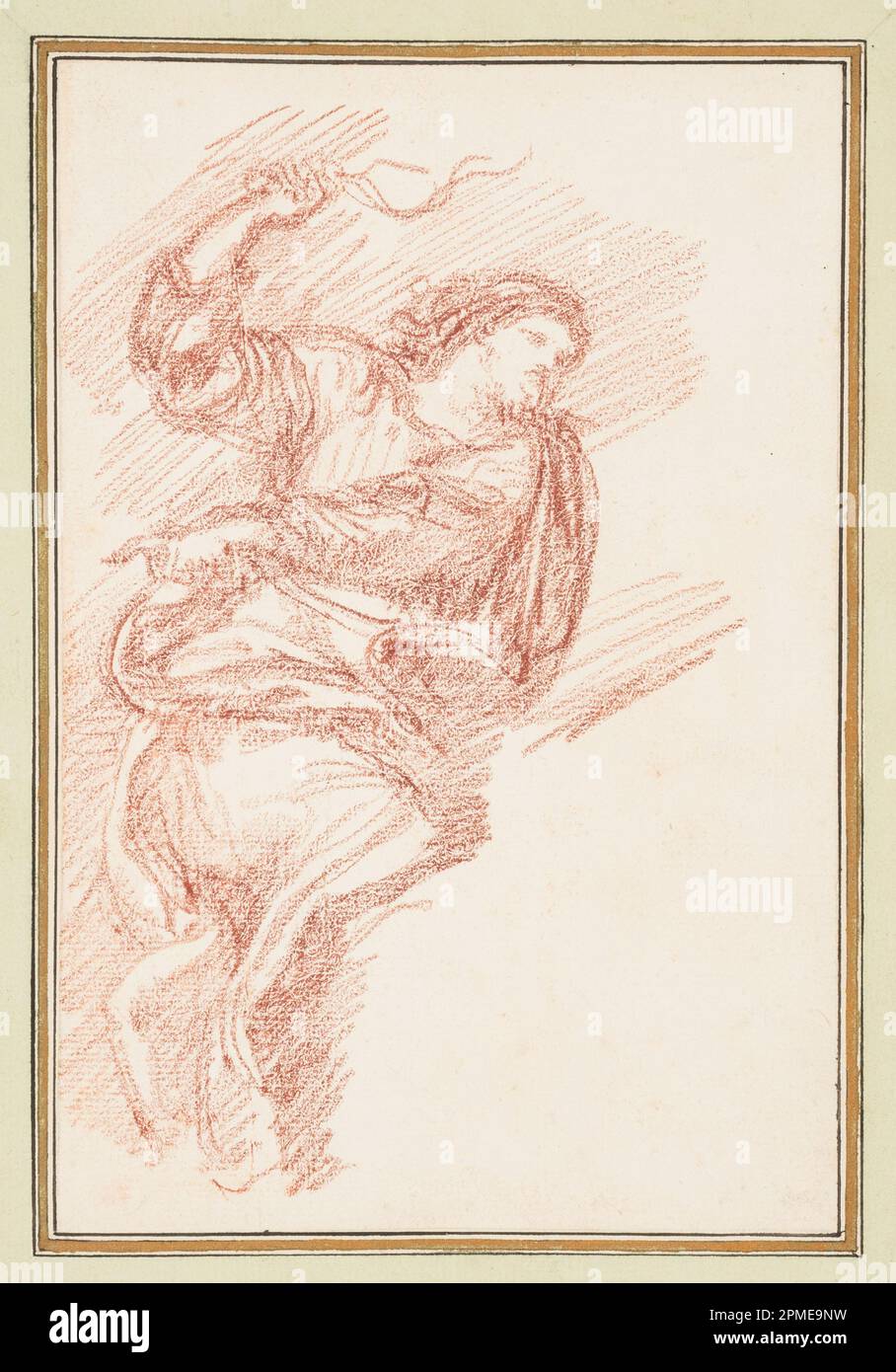 Drawing, Robed figure with whip; Jean-Robert Ango (French, active in ...